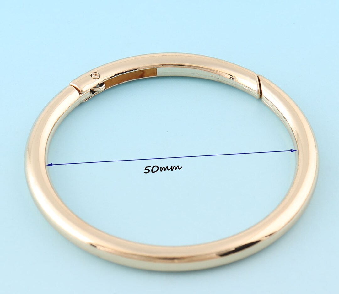 Light Gold O Ring Spring Hook 2 " Push Gate Snap Hook Large Key Chain ...