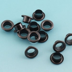 Black Eyelets 100pcs 11mm Round Grommet Eyelets for Sewing Bead Cores ...