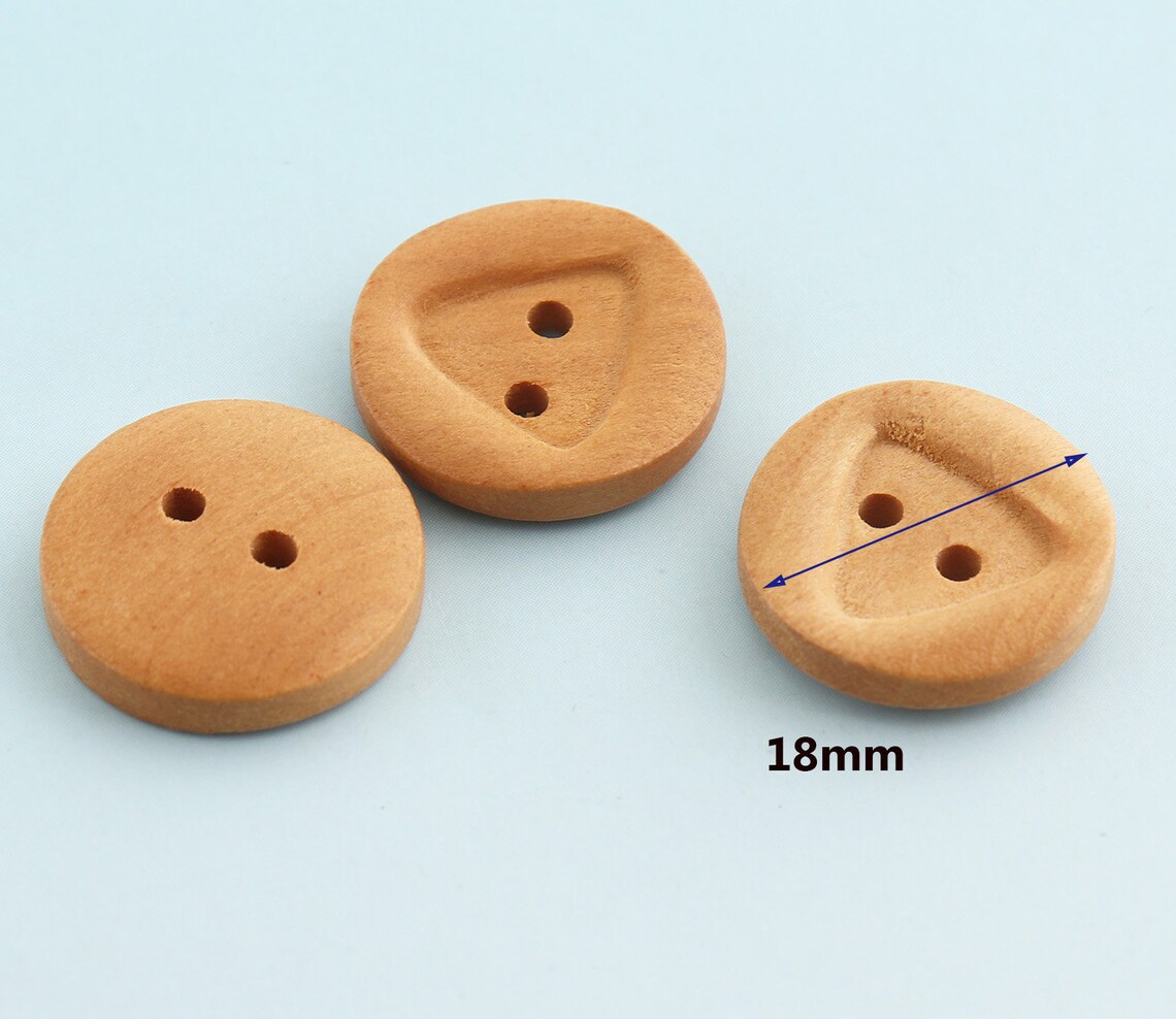 Wooden Buttons 20pcs 18mm Wood button Coat Buttons Two holes | Etsy