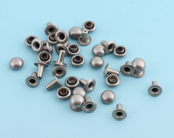100 Sets 8mm Head X 7mm Post Rivet Round Cap Double - Etsy