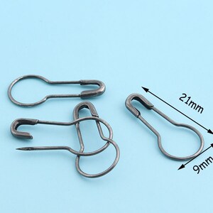 Bulb Safety Pins 500pcs 21*9mm Mini Bulb Safety Pins Gunmetal Pins Hang ...