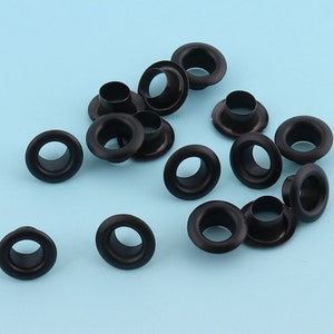 Black Eyelets 100pcs 9mm Round Grommet Eyelets Metal/copper Eyelets for ...