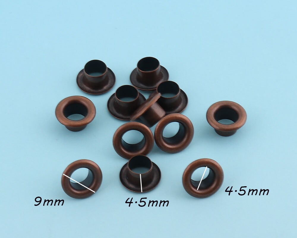 Red Copper Eyelets 100pcs 9mm Round Grommet Eyelet for Sewing Bead ...
