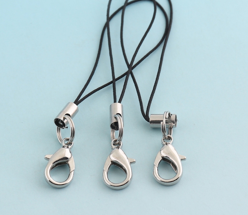Black Cell Phone Strap 100pcs 78mm Long Cell Phone Accessory Cell Phone ...