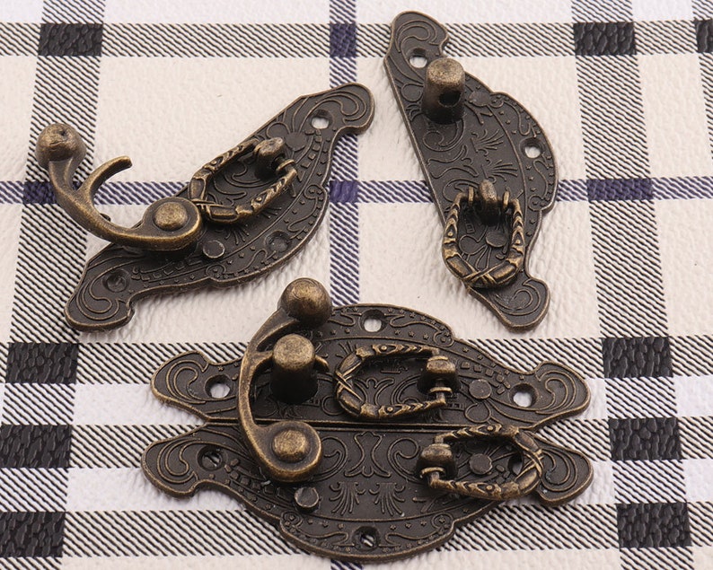 Vintage Box Latch 6041mm Antique Embossed Hasp Box Hardware | Etsy