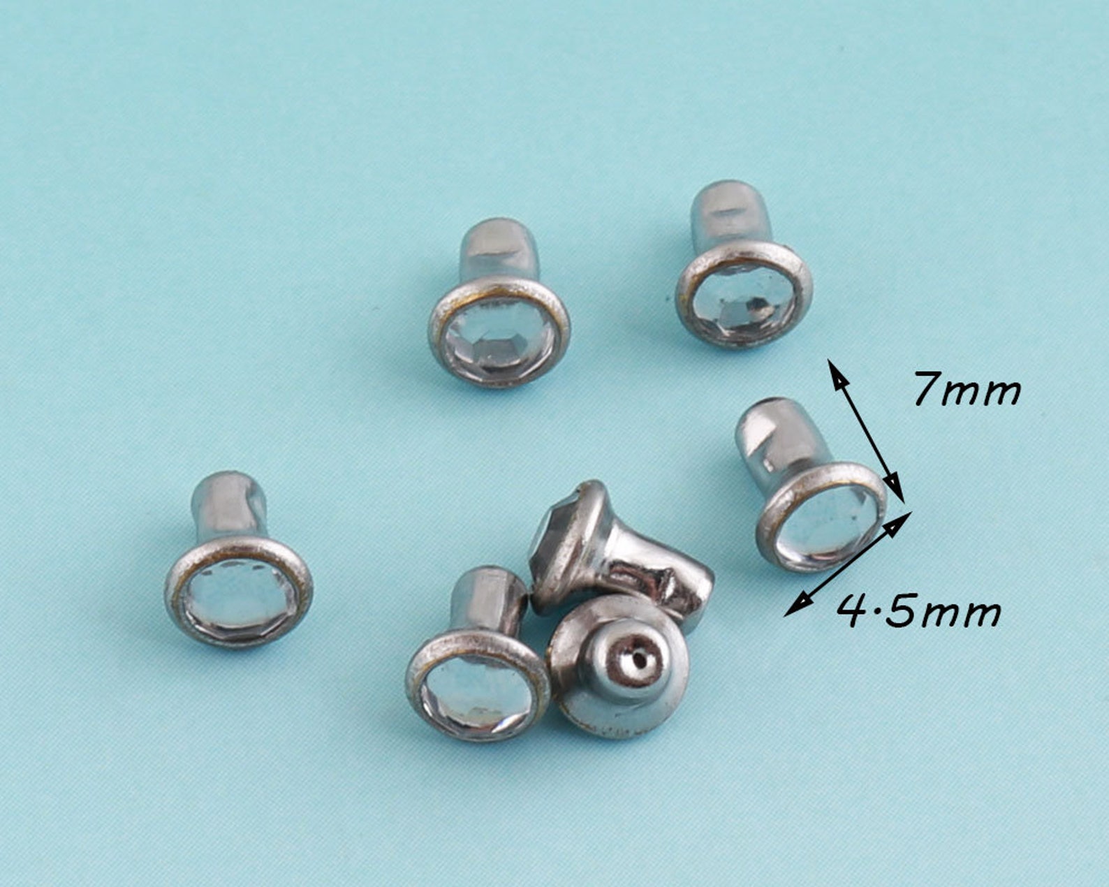 Rapid Rivets 30sets 7mm Silver Rivets Metal Button Rivets With - Etsy