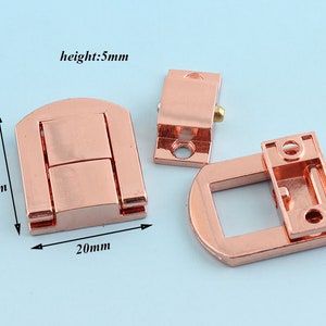 Rose Gold Lock Alloy Bag Lock 25*20mm Metal Box Lock Latch Lock Twist ...