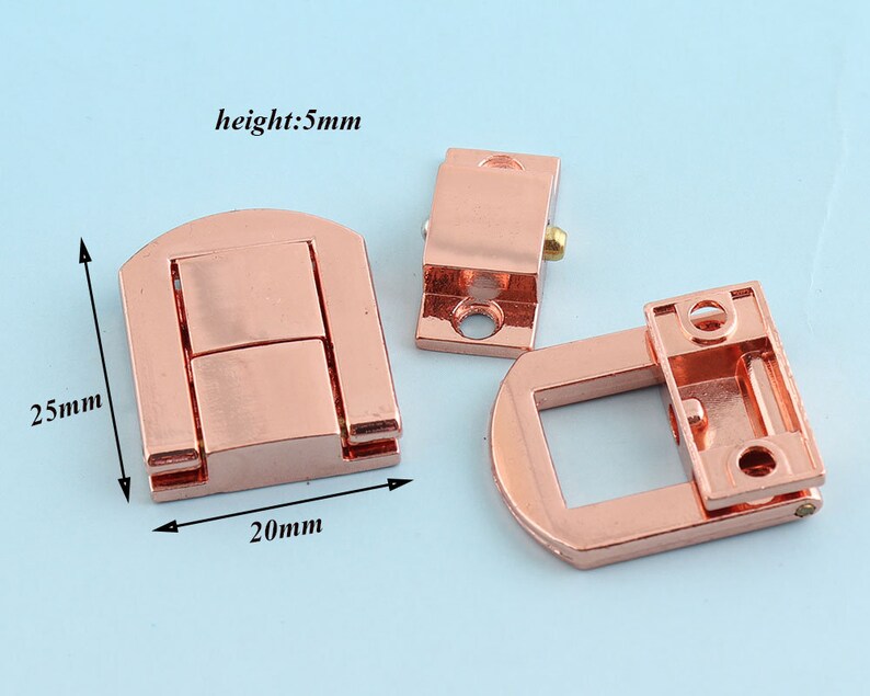 Rose Gold Lock alloy Bag lock 2520mm Metal Box Lock Latch | Etsy