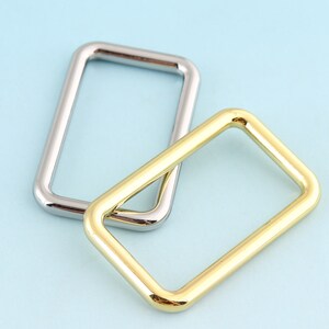 Gold /silver /gunmetal Rectangle Ring 20mm Belt Buckle Unique Rectangle ...