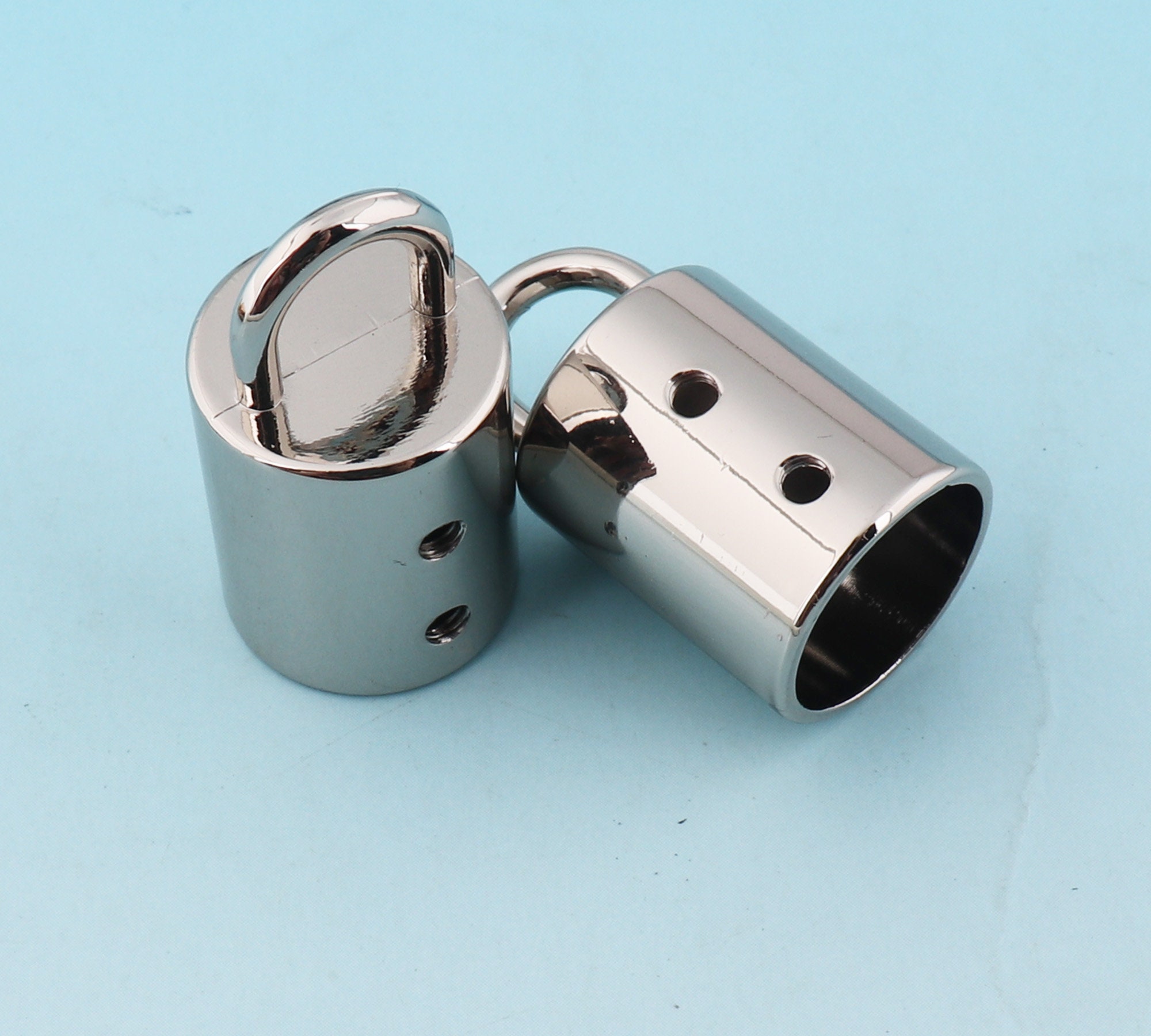 Silver End Caps 6 Pcs 15 Mm(in) Barrier Rope Hook Barrier Rope Fittings ...