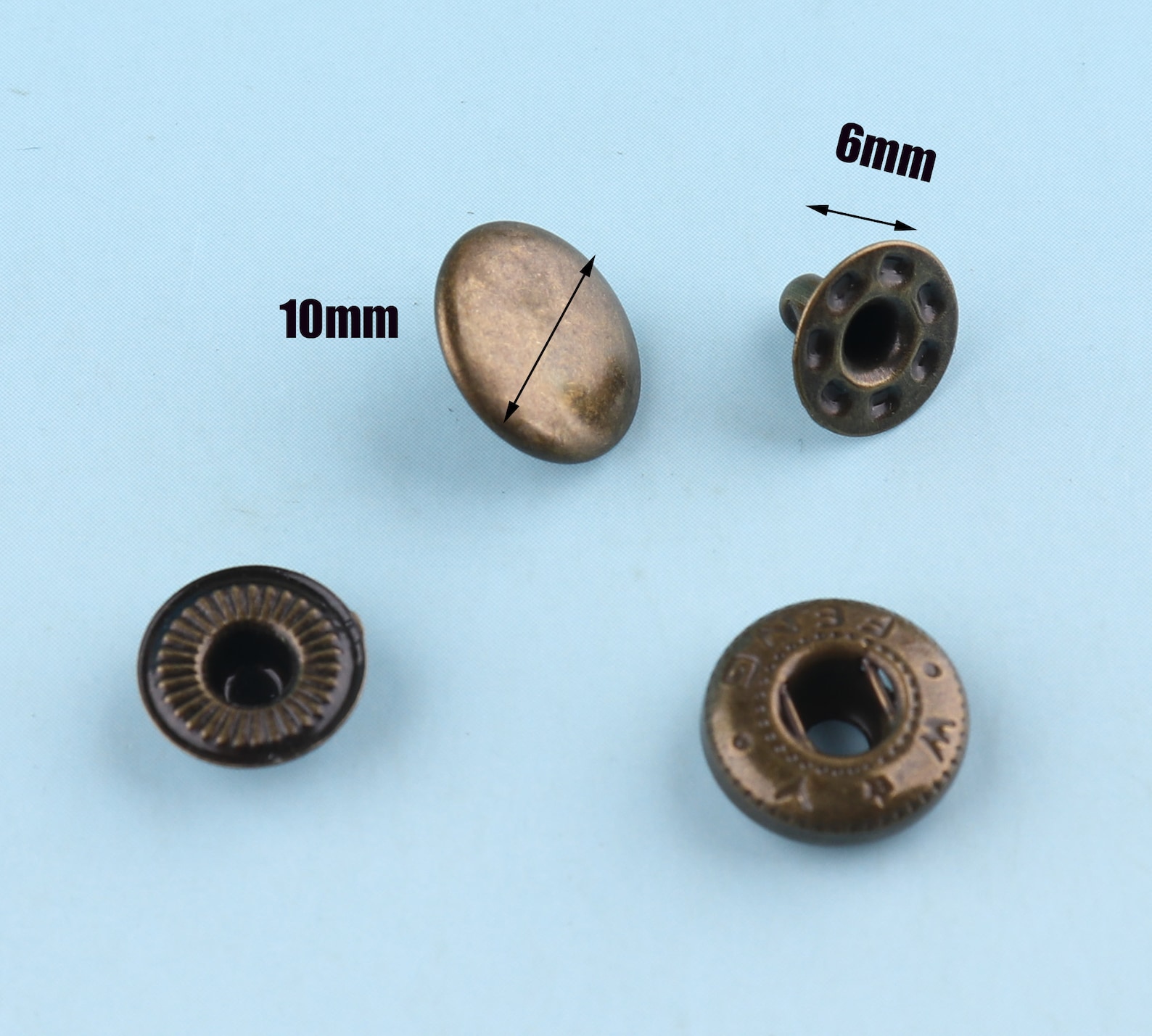 Snap fastener 50sets Antique bronze snap buttons Clothing | Etsy