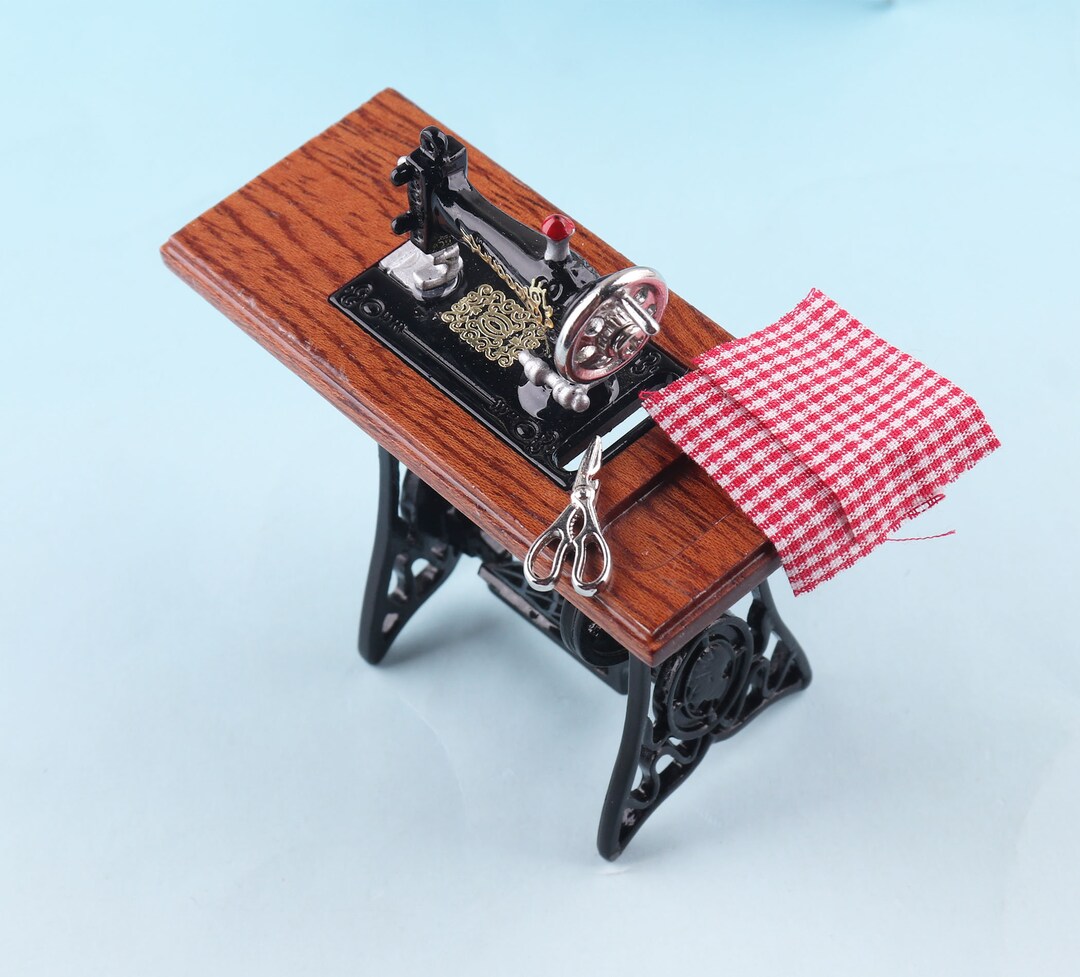 Vintage Toy Sewing Machine Miniature Sewing Machine Dollhouse Furniture ...