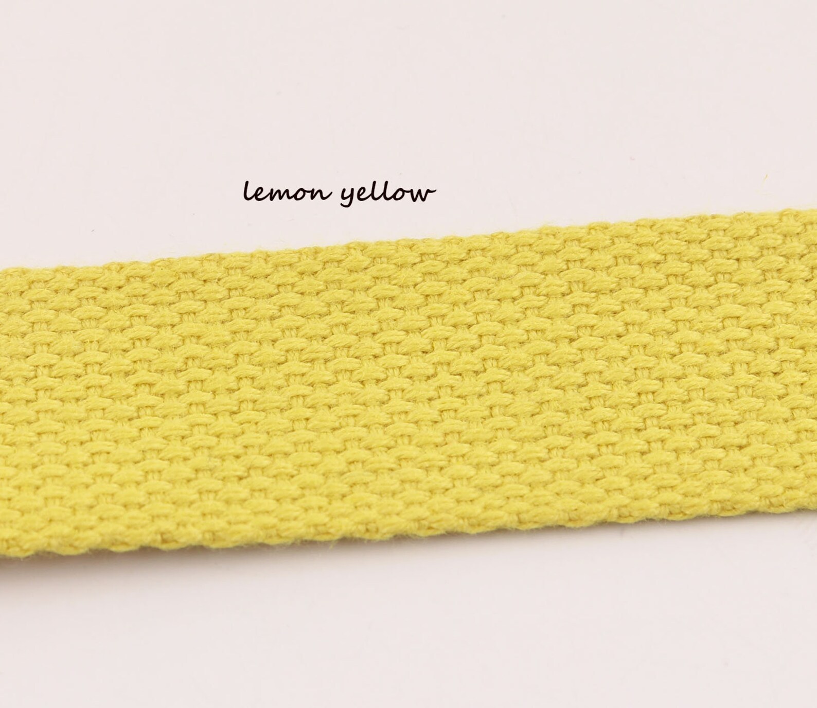 Lemon Yellow Webbing 5 Yards25mm Pure Color Webbing Fabric - Etsy