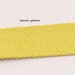 Lemon Yellow Webbing 5 Yards25mm Pure Color Webbing Fabric Belt Canvas ...