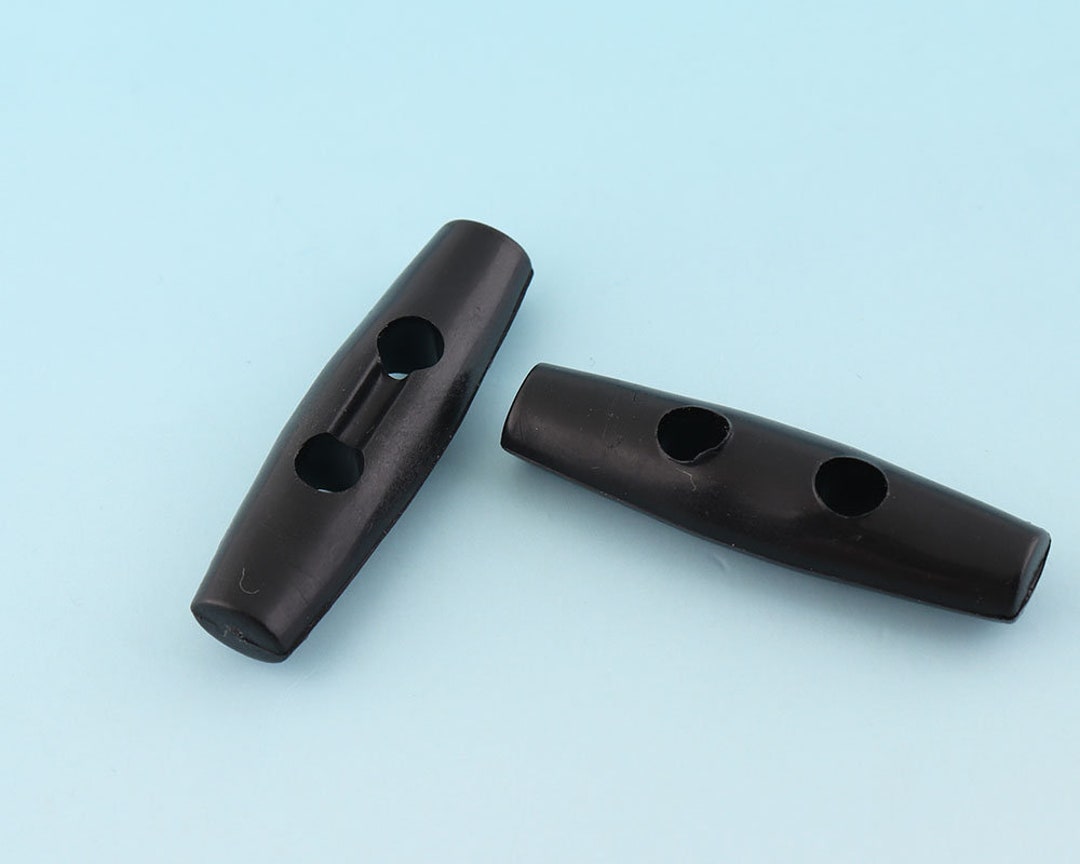 Cord Stop 10pcs 45mm*5mm Black Plastic Toggle Cord Lock Stopper Cord ...