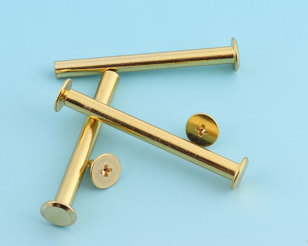 10sets 529mm Golden Screw Rivets Metal Button Screwback Studs | Etsy