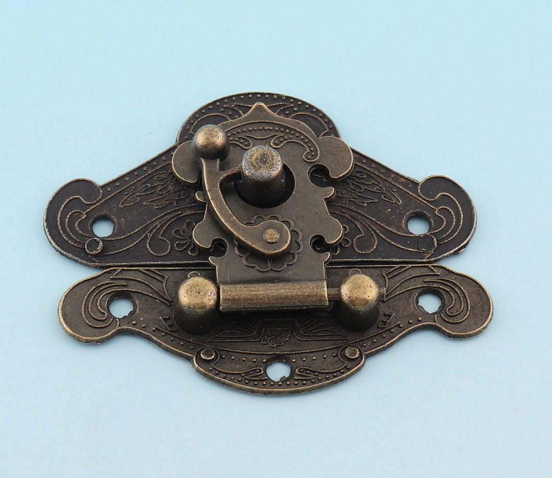 Vintage Box Latch 66*52mm Antique Embossed Hasp Box Hardware Chest ...