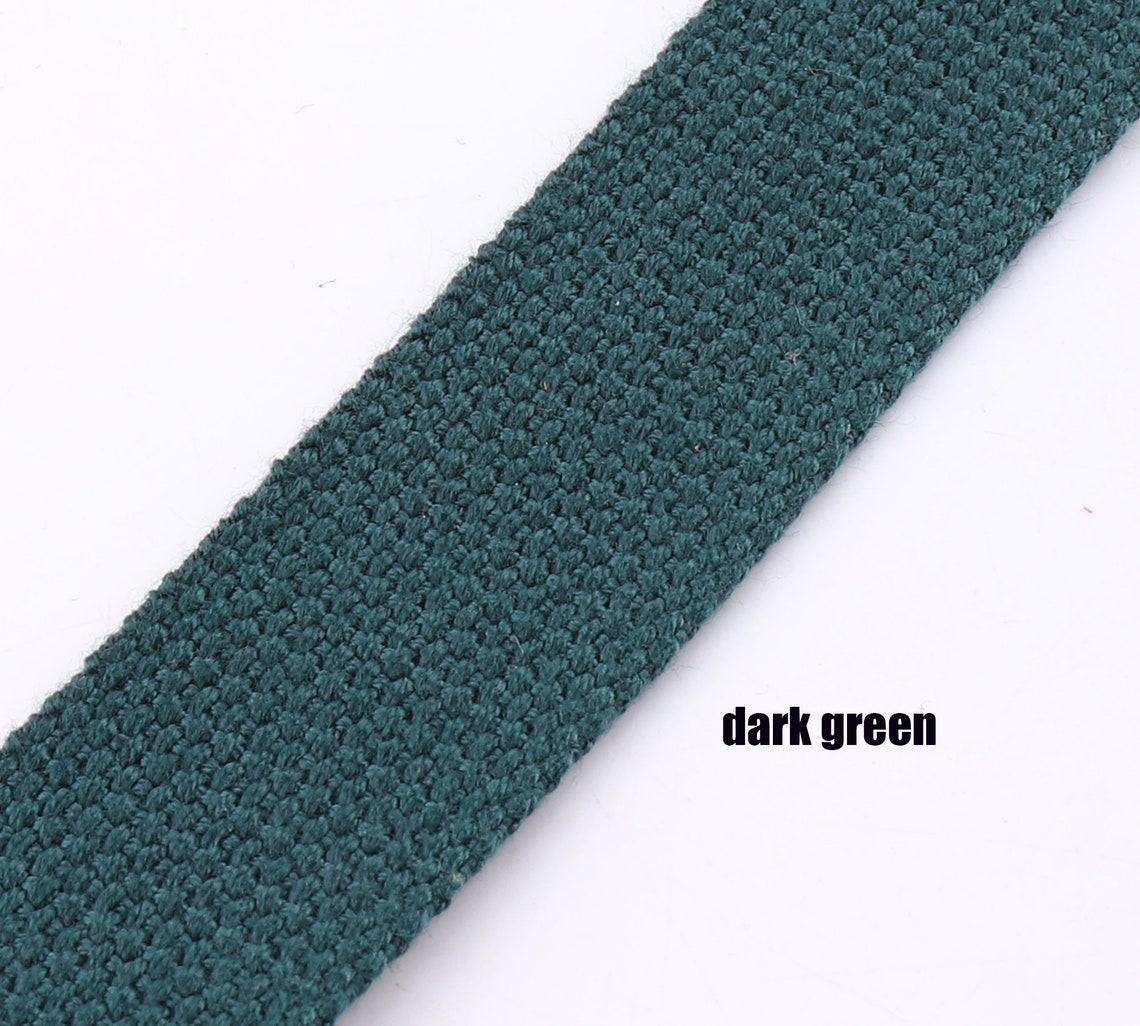 Dark Green Webbing 10 Yards*25mm Solid Color Webbing Bag Strap Fabric ...