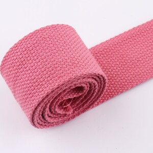 Pink Webbing Cotton Webbing 32mm*3-10 Yards Solid Color Webbing Fabric ...