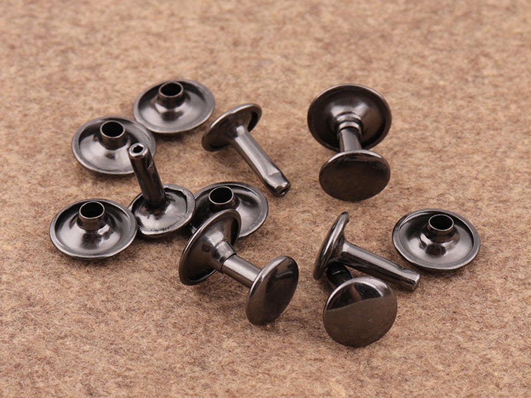 50sets Gunmetal Rivets 913mm Metal Button Double Capped - Etsy