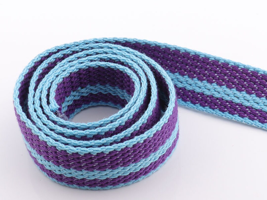 Purple Webbing 27mm Stripe Webbing Fabric Belt Canvas Webbing Key Fobs ...