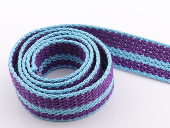 Purple Webbing 27mm Stripe Webbing Fabric Belt Canvas Webbing | Etsy
