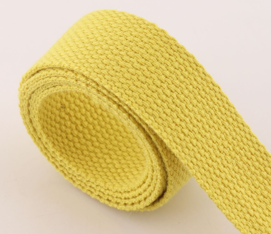 Lemon Yellow Webbing 5 Yards25mm Pure Color Webbing Fabric - Etsy