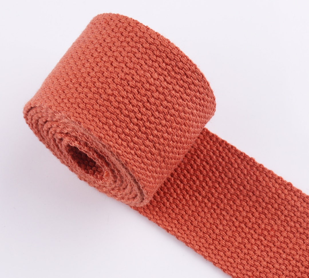Cotton Webbing Burnt Orange Webbing 3-10 Yards*38mm Solid Color Webbing ...