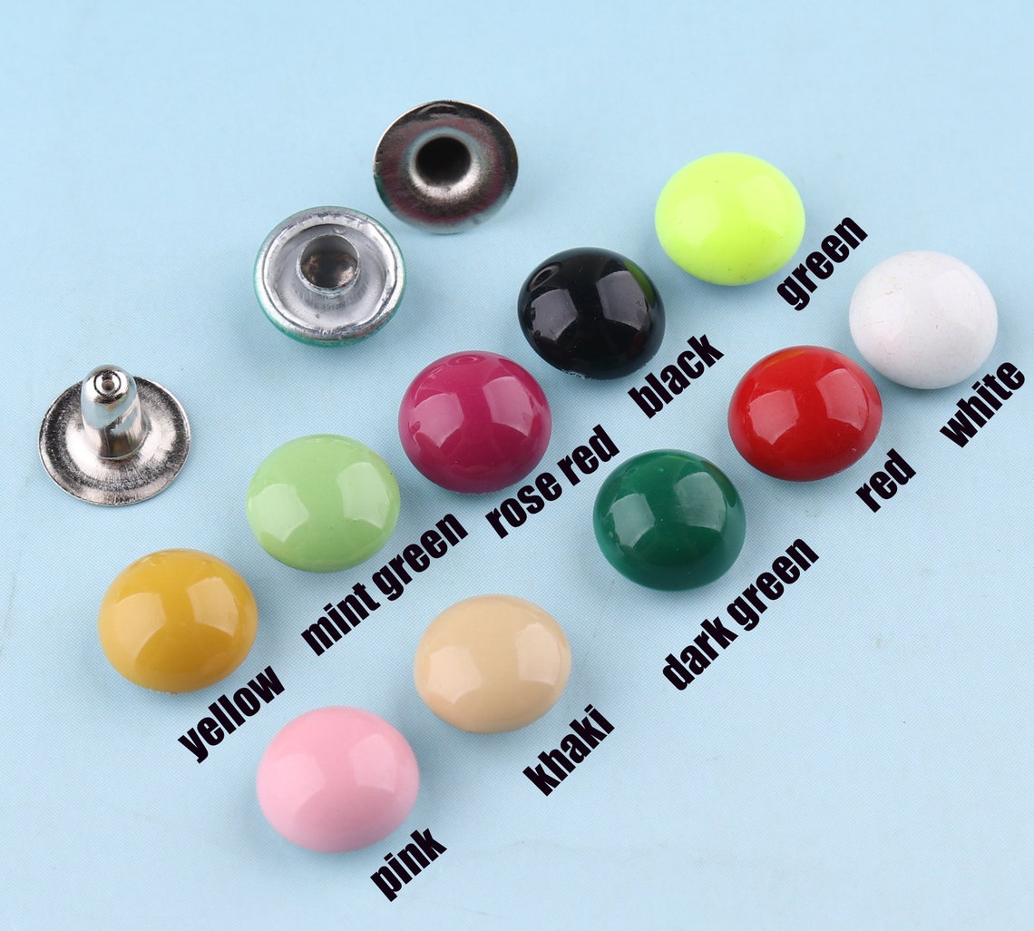 Rainbow Rivets 5mm Double Caped Rivets With Tools Mix Color - Etsy