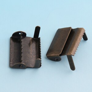 Ratchet Adjusters Bronze Suspender Slide 20pcs 27mm Ribbon End Clamps ...