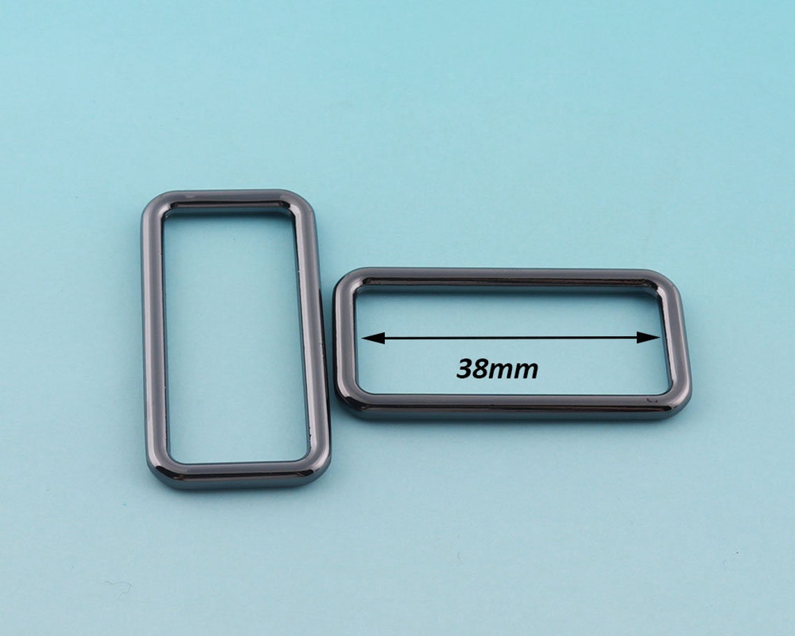 Gunmetal Rectangular Rings 38mm Metal/zinc Alloy Rectangle | Etsy