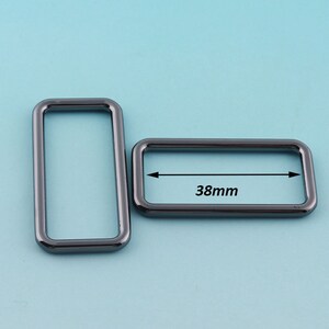 Gunmetal Rectangular Rings 38mm Metal/zinc Alloy Rectangle Rings for ...