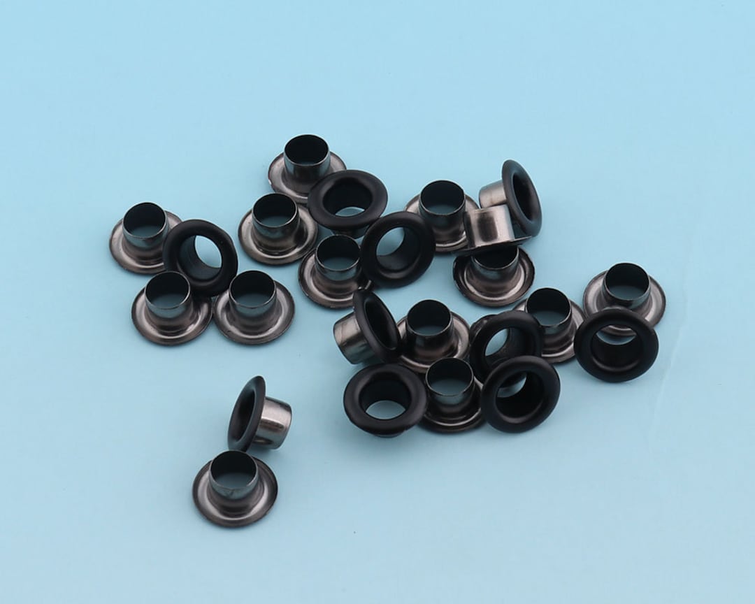 Black Eyelets 200pcs 9mm Round Grommet Eyelets for Sewing Bead Cores ...