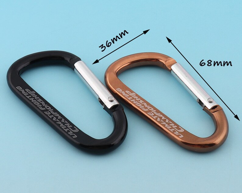 Brown /black Carabiner Key Fob Carabiner 68mm Large Keychain - Etsy