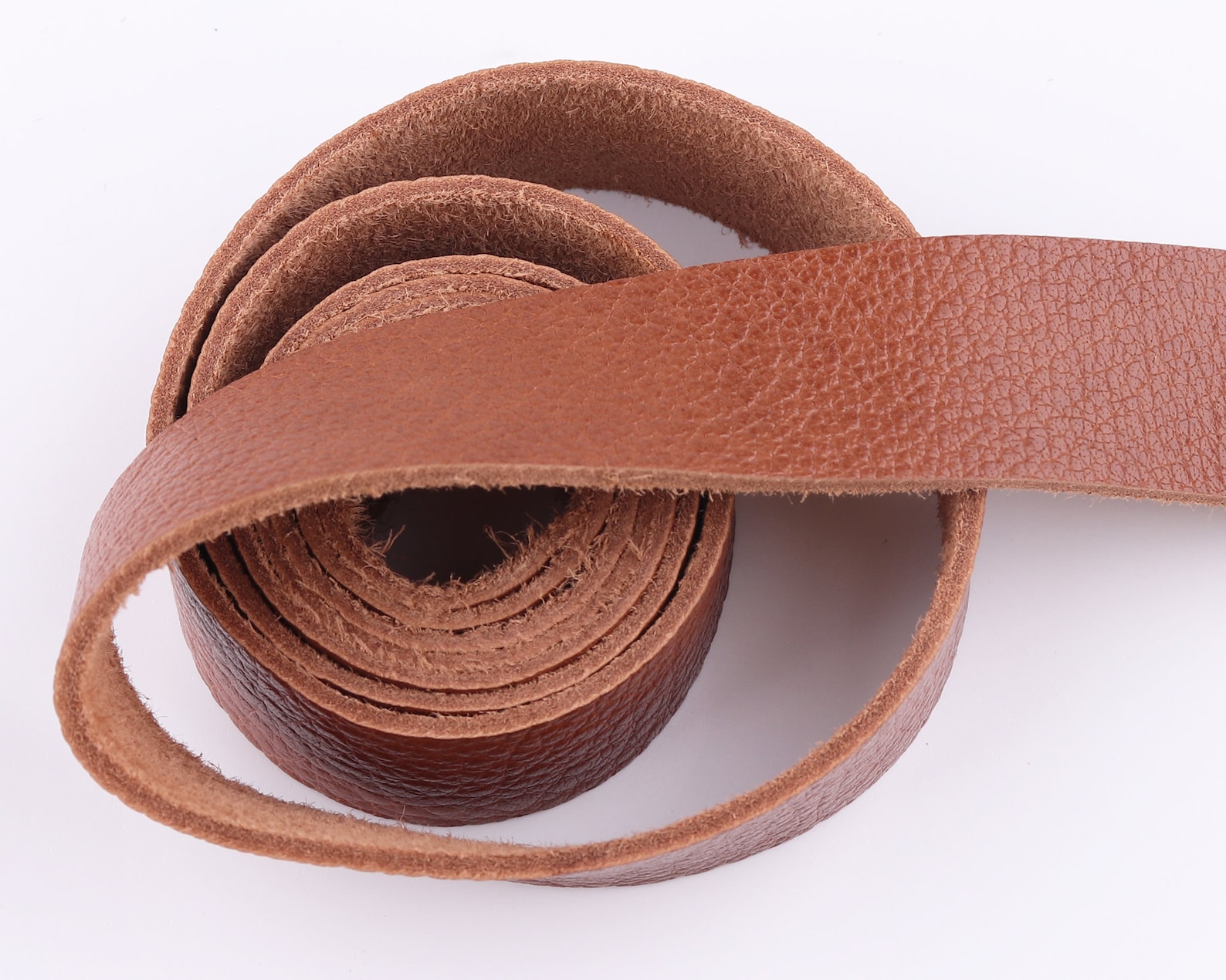 3/4 Cowhide Leather Strap Caramel Leather Strip Genuine - Etsy