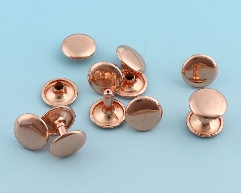 Rose Gold Double Caped Rivets 108mm Rivets Metal Button - Etsy