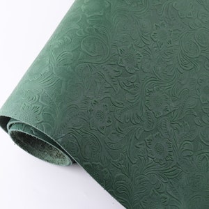 Green Leather Pieces 12" Genuine Leather Sheets Flower Leather Crafts ...