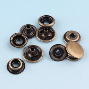 Snap Buttons 50 Sets 12mm Antique Bronze Snap Buttons Snap Popper ...