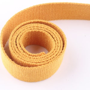 Cotton Webbing 1-5 Yards*25mm Golden Copper Webbing Fabric Belt Canvas ...