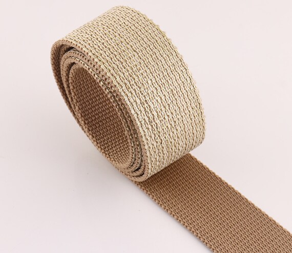 Heavy Weight Webbing 3/5yards38mm Gold Webbing Light color | Etsy