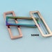Rainbow Rectangular Rings 8pcs 2"(50mm) Metal/zinc Alloy Rectangle ...