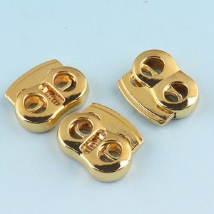Gold Toggle Cord 2-10 Pcs 5 Mm Metal Cord Lock Stopper Cord Toggle Lock ...