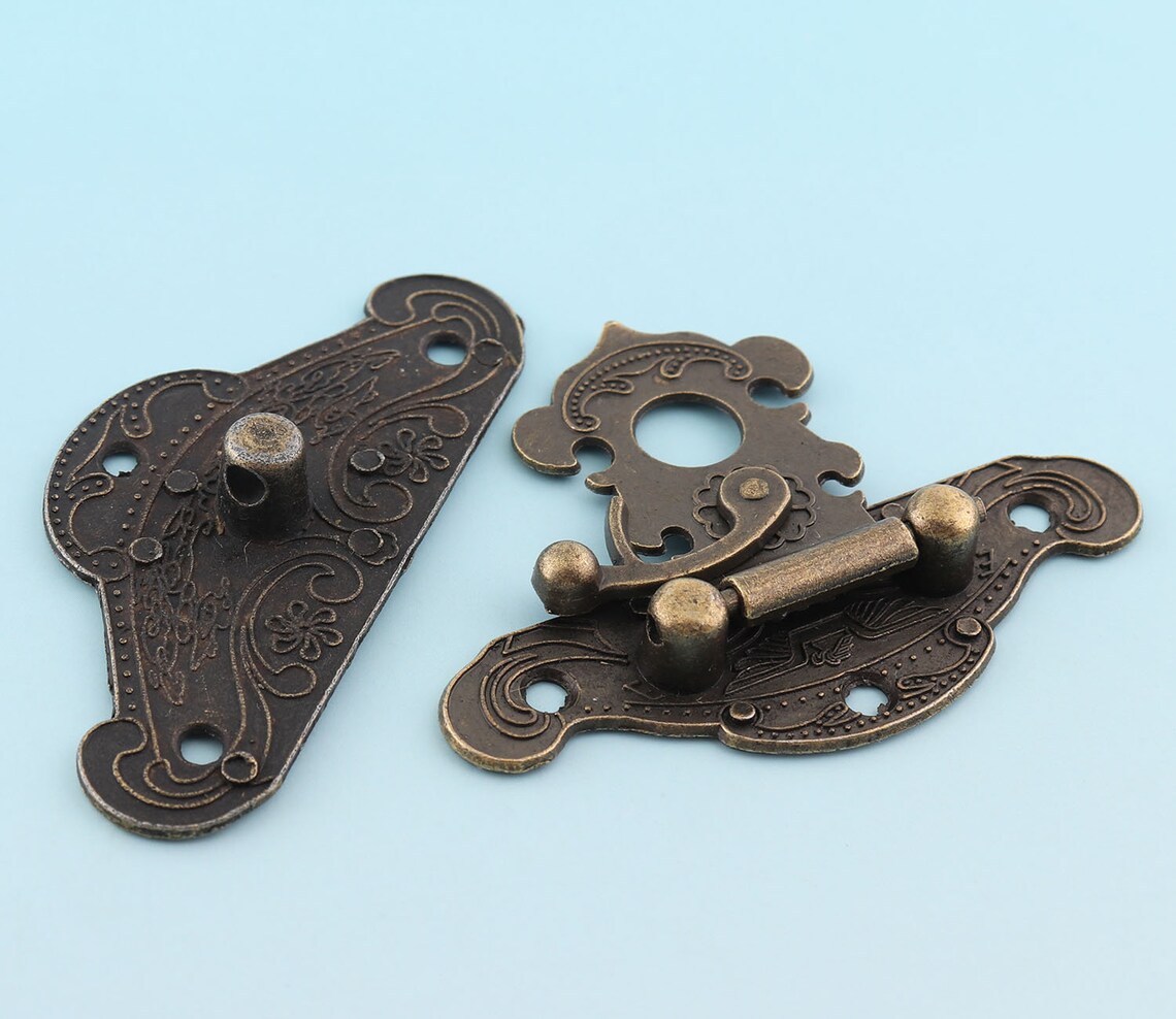 Vintage Box Latch 6652mm Antique Embossed Hasp Box Hardware - Etsy