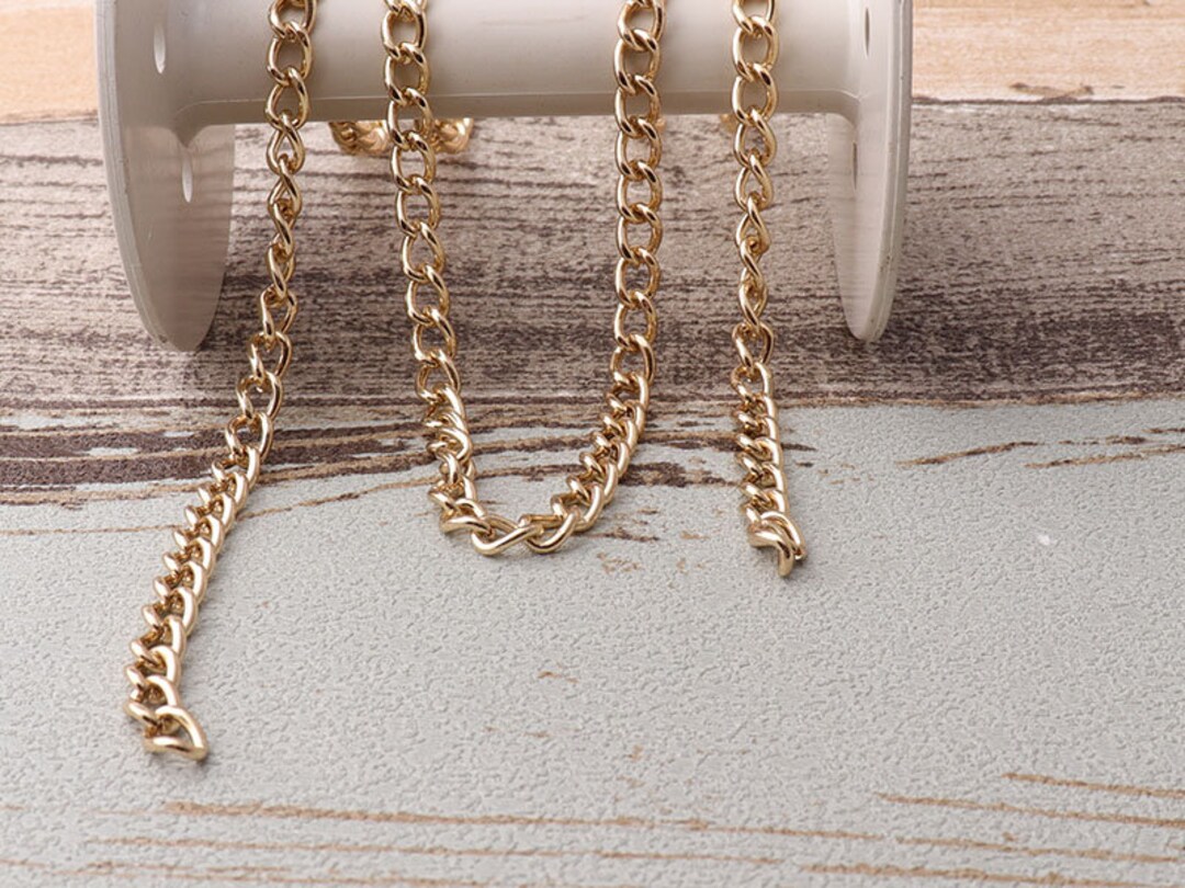 4ft 5mm Wide Light gold Chain Mini Bag Chain Purse Replacement Chains ...
