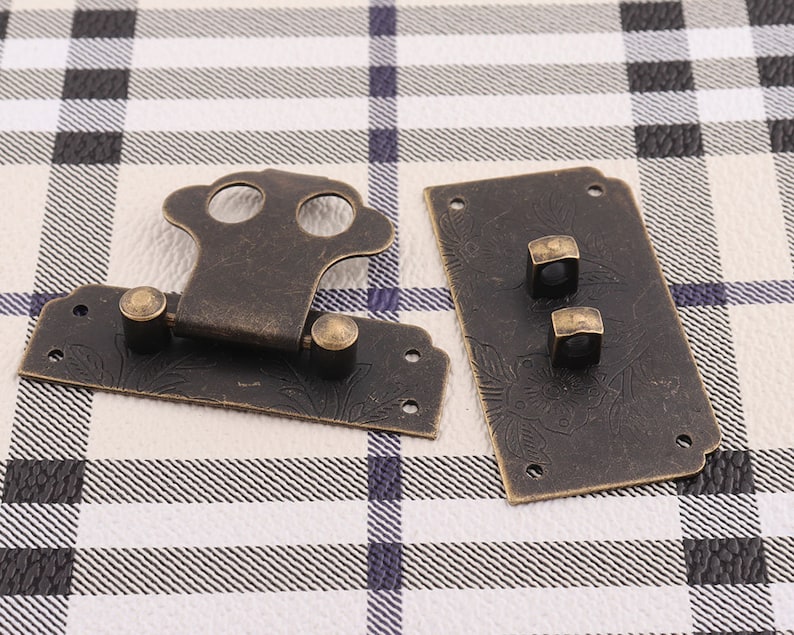 2sets Embossed Box Latch 5345mm Vintage Hasp Box Hardware - Etsy