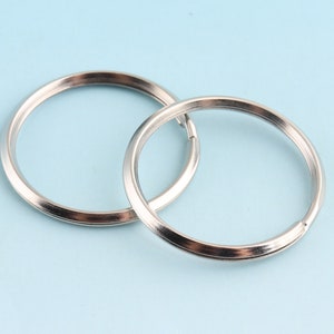 Silver Split Rings Key Ring 20pcs 30mm Jump Ring O Ring Large Key Fob ...
