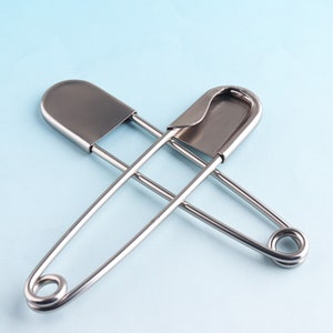 Matte Silver Safety Pins 128mm Shawl Pins Giant Jumbo Safety Pins ...