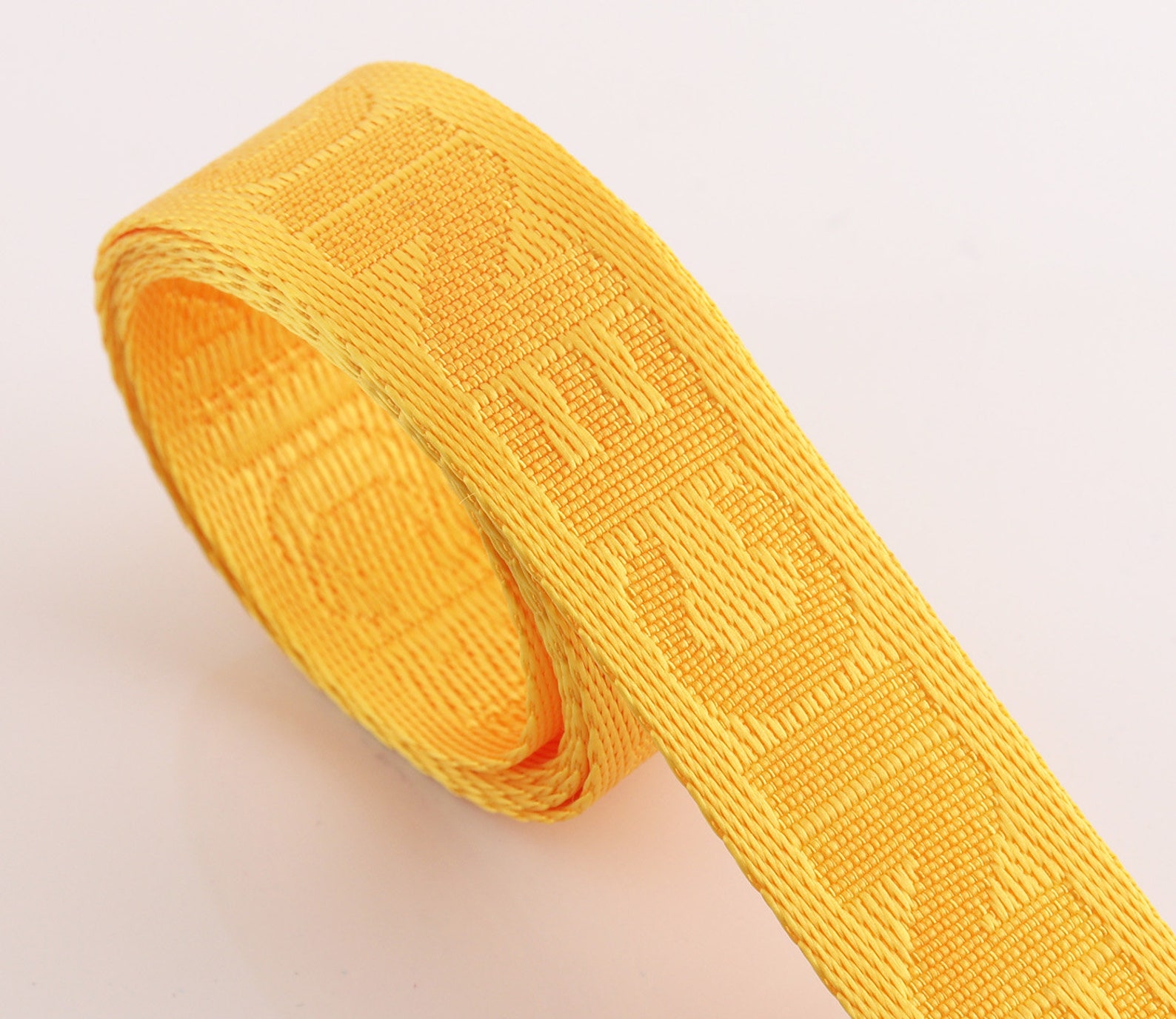 Yellow Letter Webbing 5 Yards25mm NICE Webbing Fabric Belt | Etsy