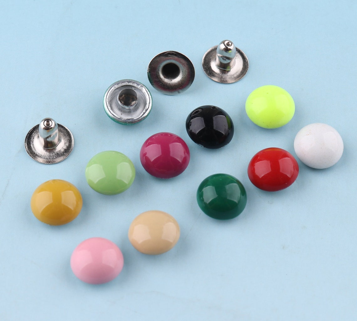 Rainbow Rivets 5mm Double Caped Rivets With Tools Mix Color - Etsy