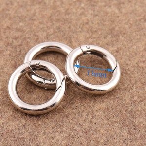 10pcs 1/2inch Mini Silver Snap Hook Spring Buckle Spring Clasp Round ...